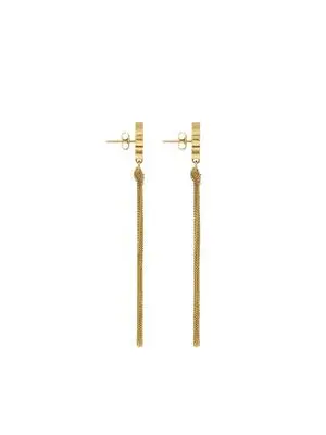 Saint Laurent Metal Earrings With Cassandre Tassel - Gold