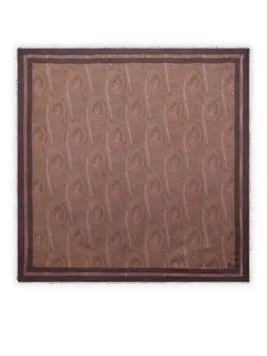 Etro Cashmere Scarf With Floral Paisley Pattern - Multicolor