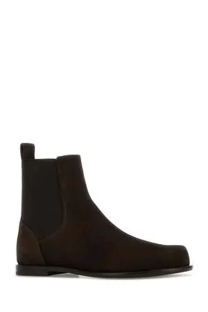 Fendi Suede Chelsea Ankle Boots - Brown