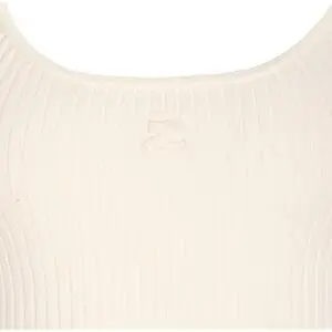COURREGES Ribbed Tank Top - White