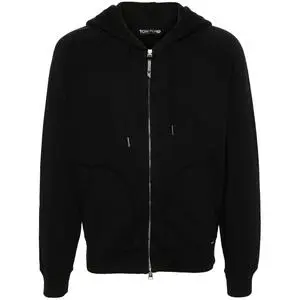 TOM FORD Cotton Zip-up Hoodie - Black
