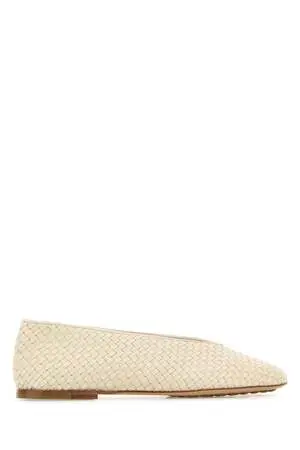 Bottega Veneta Ivory Leather Rosa Ballerinas - White