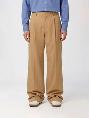 Loewe Wide Leg Cotton Trousers - Cream