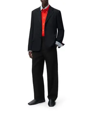 Loewe Sartorial Wool Jacket With Contrasting Double-layer Cuffs