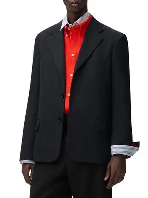 Loewe Sartorial Wool Jacket With Contrasting Double-layer Cuffs