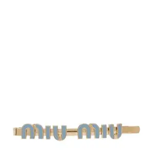 Miu Miu Logo Hair Clip - Blue