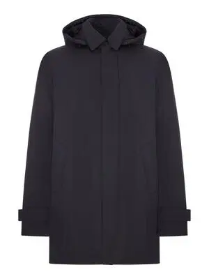 Herno Technical Coat With Hood - Black