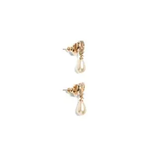 Valentino Garavani Teardrop Glass Pearls Earrings - Gold