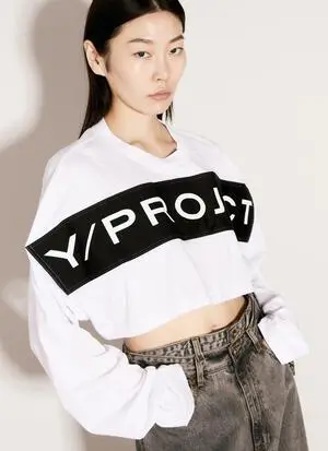 Y/project Scrunched Logo Print T-shirt