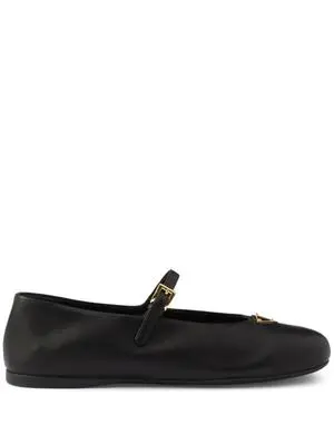 Prada Prada Leather Mary Jane Ballerinas Multicolor