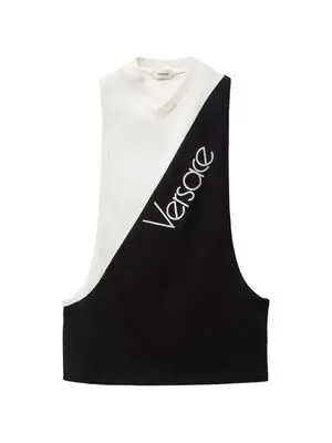 Versace Logo Cotton Tank Top