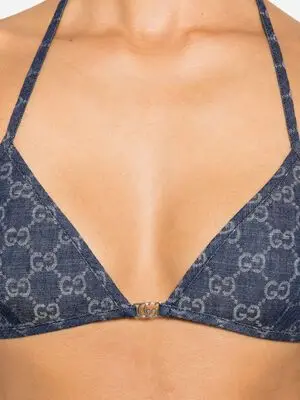 Gucci Gg Triangle Bikini Top - Multicolor