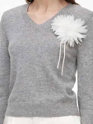 SELF-PORTRAIT Flower Wool Jumper