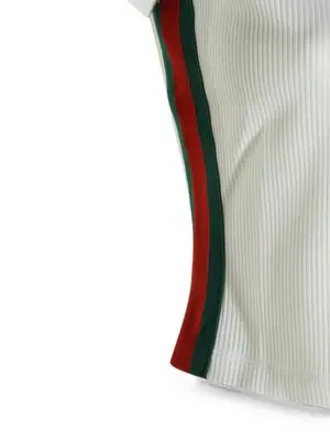 Gucci Web Detail Cotton Polo Shirt - Multicolor