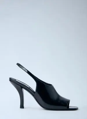 TOTEME Slingback Peep-toe Heels - Black