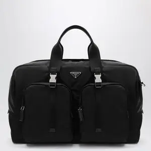 Prada Re-nylon And Saffiano Travel Bag - Black