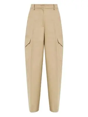 Givenchy Cotton And Wool Cocoon Trousers With Pockets - Multicolor