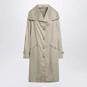 TOTEME Oversize Organic Cotton Trench Coat In Beige - Cream