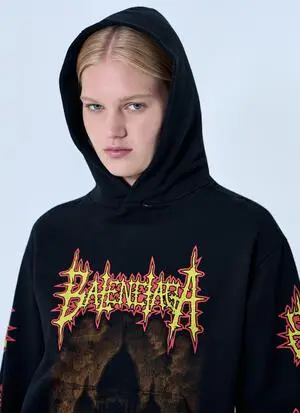Balenciaga Medium Fit Graphic Hoodie