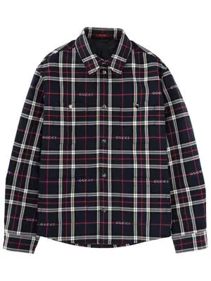 Gucci Overshirt With Logo - Blue
