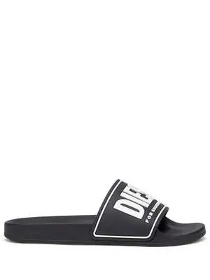 DIESEL® Sa-mayemi Cc Slides With Logo - Black