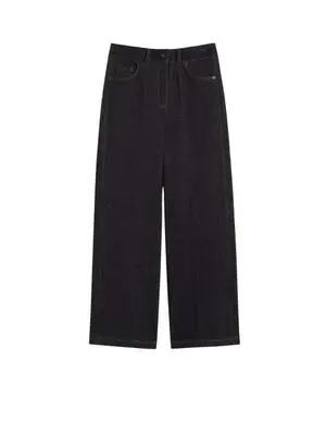 Max Mara Denim-effect Jersey Trousers Navy