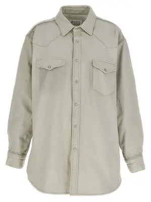 MAISON MARGIELA MAISON MARGIELA Padded Cotton Denim Overshirt