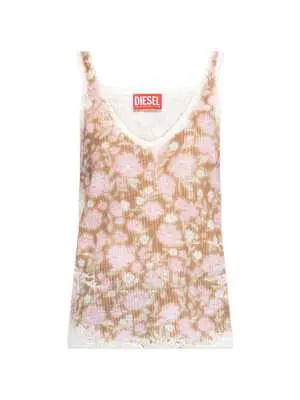 DIESEL® Floral V-neck Top - Multicolor
