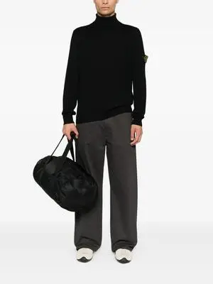 Stone Island Ribbed Wool Turtleneck Sweater