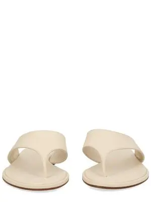 AeydĒ Leather Thong Sandal - Cream