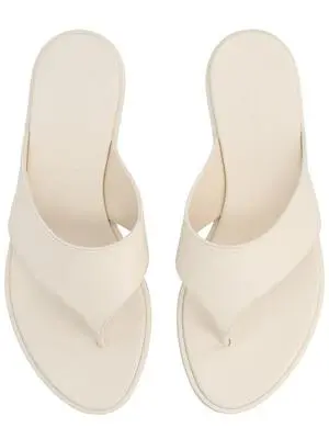 AeydĒ Leather Thong Sandal - Cream