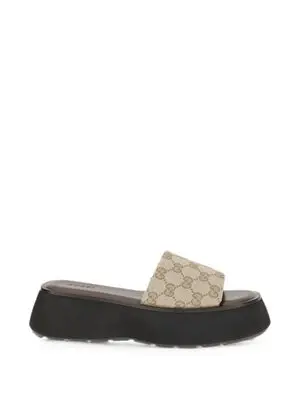 Gucci Platform Slide Sandals - Multicolor