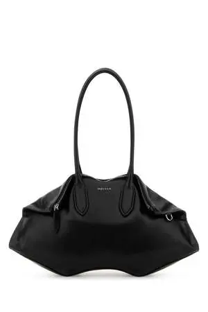 Alexander McQueen Leather Manta Shoulder Bag - Black