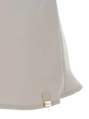 Herno White Top With U-neck In Tech Fabric
