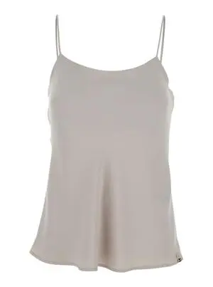 HERNO Herno Women White Top With U-Neck In Tech Fabric Women