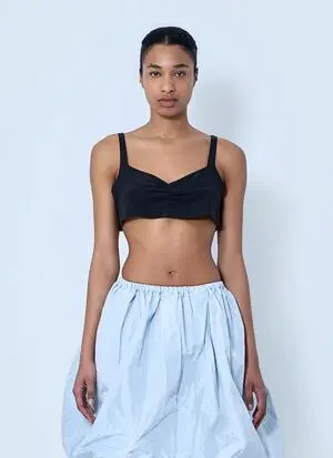 Prada Structured Bralette Top - Black