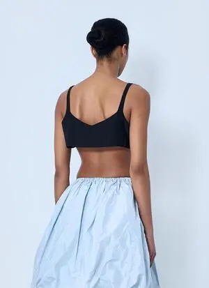 Prada Structured Bralette Top - Black
