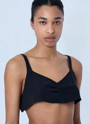 Prada Structured Bralette Top - Black