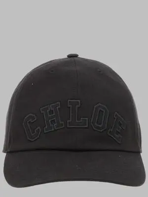 Chloé Cappello Da Baseball Con Logo - Black