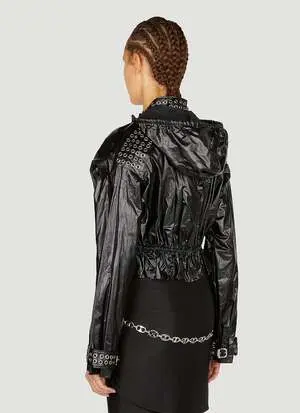 Rabanne Eyelet Biker Jacket