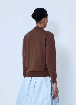 Prada Silk Polo Shirt - Brown