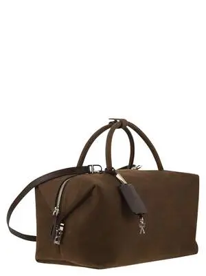 Max Mara Nubuck Leather Satchel - Brown