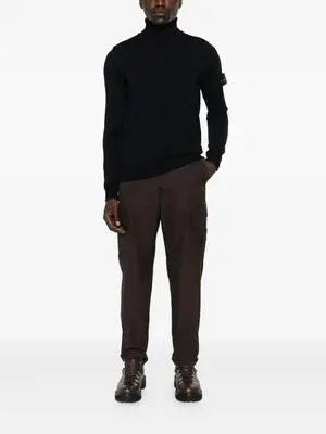 Stone Island Ribbed Wool Turtleneck Sweater