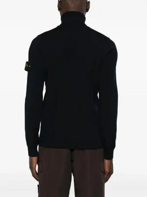 Stone Island Ribbed Wool Turtleneck Sweater