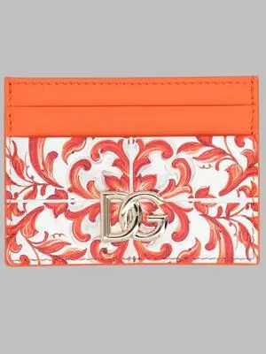Dolce & Gabbana Portacarte In Pelle - Orange