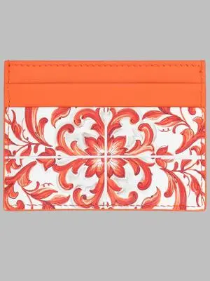 Dolce & Gabbana Leather Card Holder - Orange
