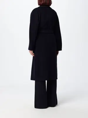 Max Mara Madame Double-breasted Long Wool Coat With Belt