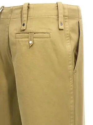 Burberry Cotton Trousers - Cream