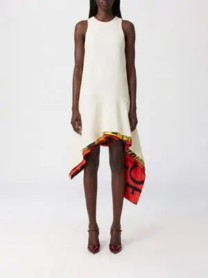 Loewe Asymmetrical Printed Mini Dress - White