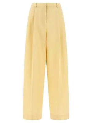JIL SANDER Wide Leg Wool Trousers